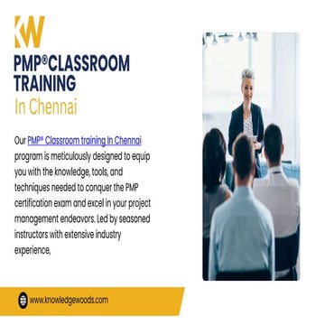 Pmp Classroom Training In Chennai | PPT