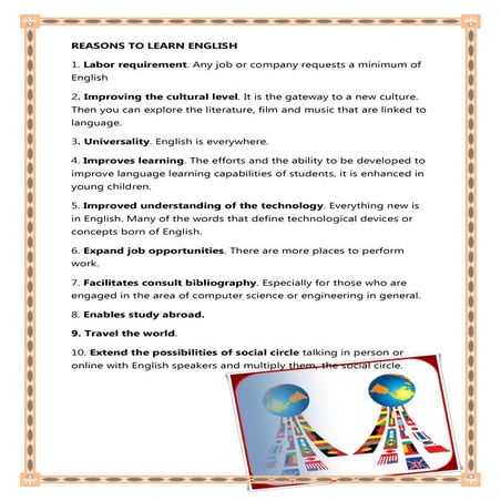 Why to learn english | PDF