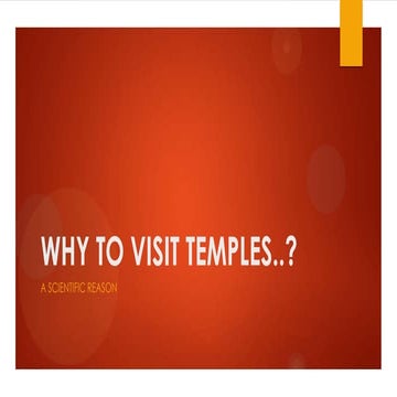 Why to visit temples | PPTX
