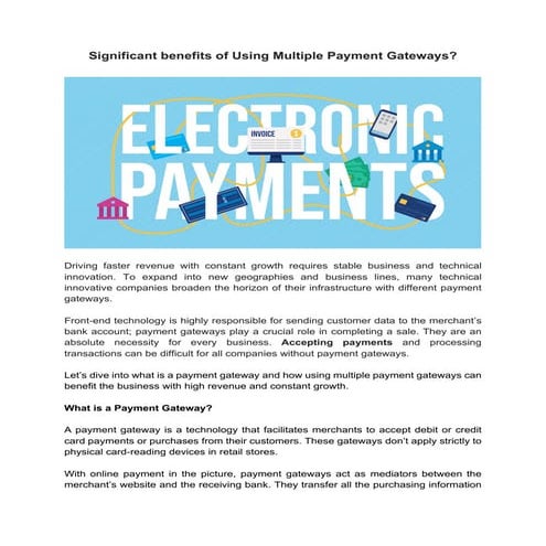 Key Features of Smart Routing Payment Gateways | PDF