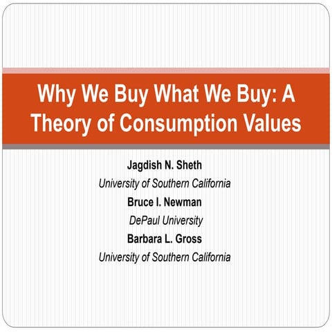 Theory of consumption values | PPTX