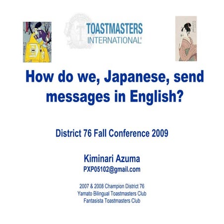 How do we Japanese Send Messages In English? | PPT