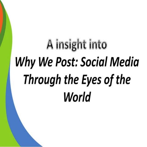 Why we post social media? | PPT