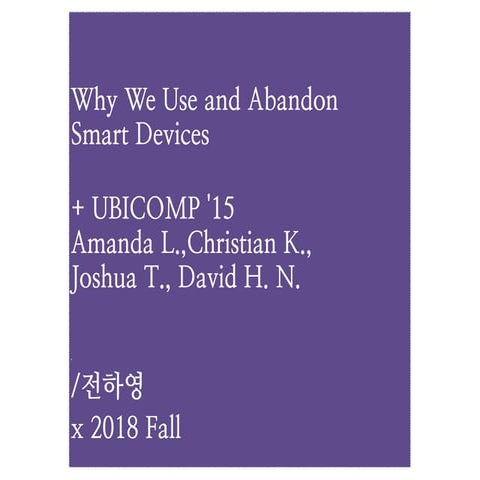 Why we use and abandon smart devices | PDF