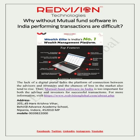 Why without Mutual fund software in India performing transactions are difficult.pdf