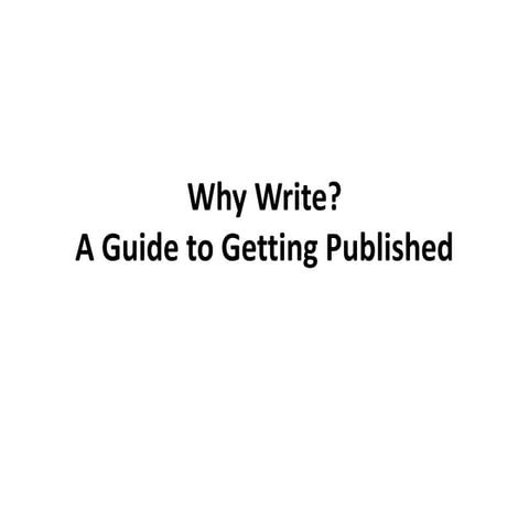 Why Write? | PPT
