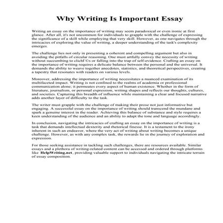 Why Writing Is Important Essay.pdf
