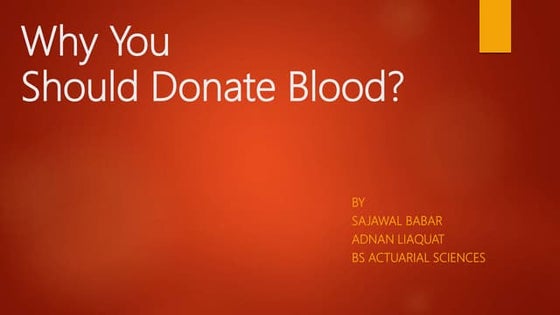Requirements for Donating Blood to the American Red Cross | PPTX
