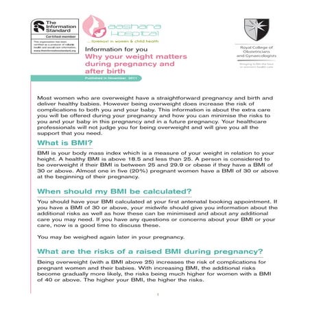 Reasons Why Weight Management is Crucial During Pregnancy | PDF