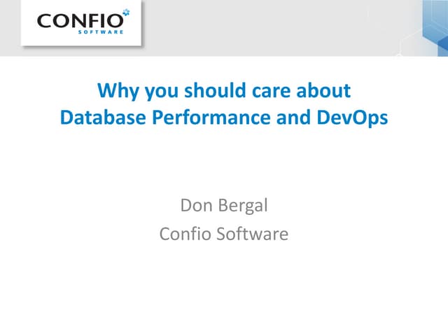 Why Developers Should Care About Database Devops Devops Days 4 2013 Ppt