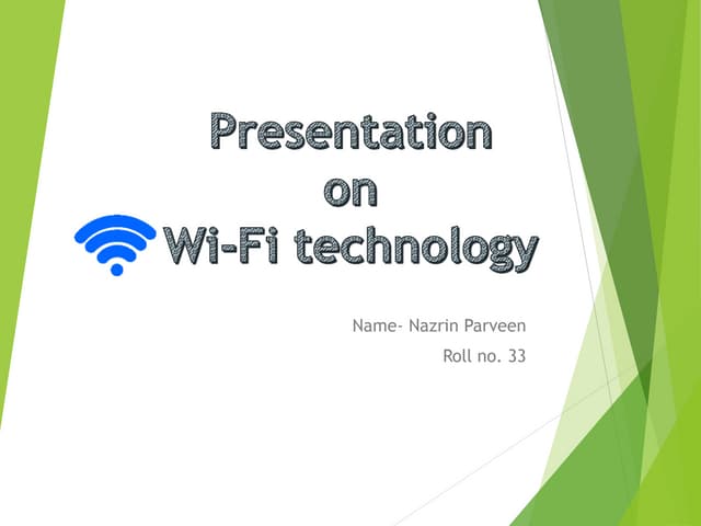Wifi Technology ppt | PPTX