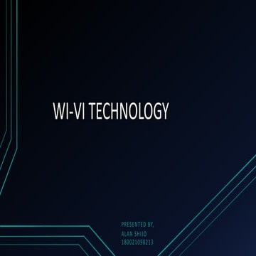 Wi-Vi Technology - Seminar Presentation | PPTX