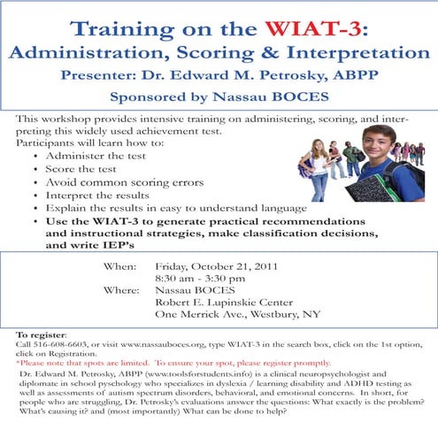 WIAT-3 | PDF