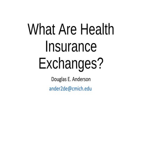 WIB What Are Health Insurance Exchanges | PPT
