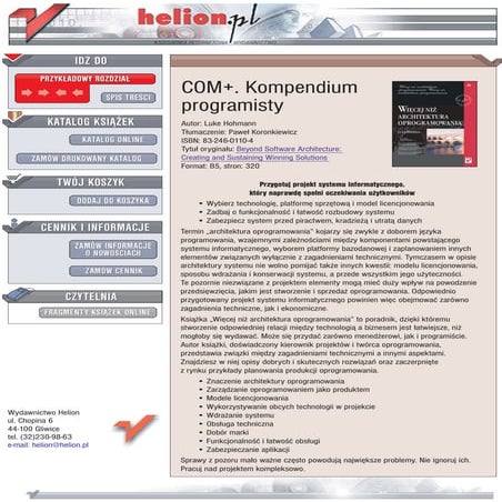 Więcej niż architektura oprogramowania | PDF