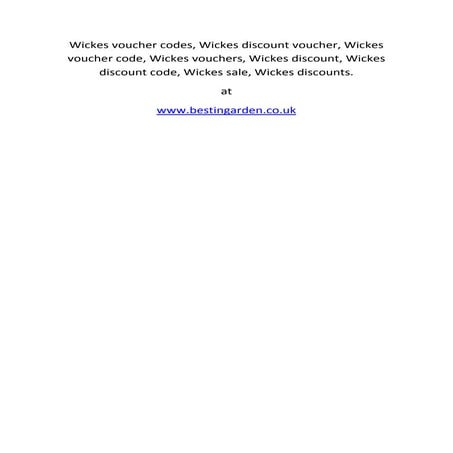 Wickes voucher codes | DOCX