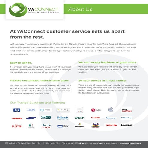 WiConnect Technology Support | PDF | IT and Internet Support | Internet