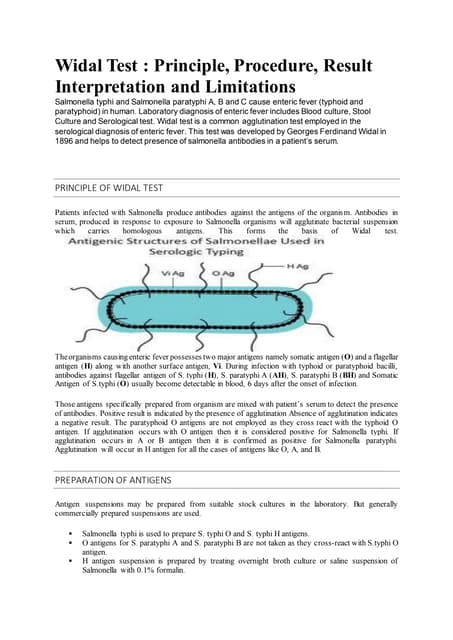 WIDAL Test | PPT