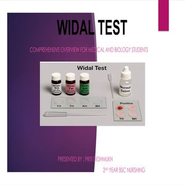 Widal test | PPT