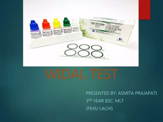 Widal test | PPT | Infectious Diseases | Diseases and Conditions