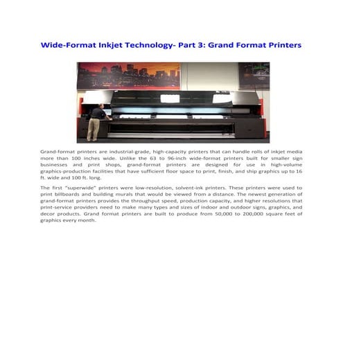 Wide format inkjet printing - part 2 flatbed & hybrid printer | PDF