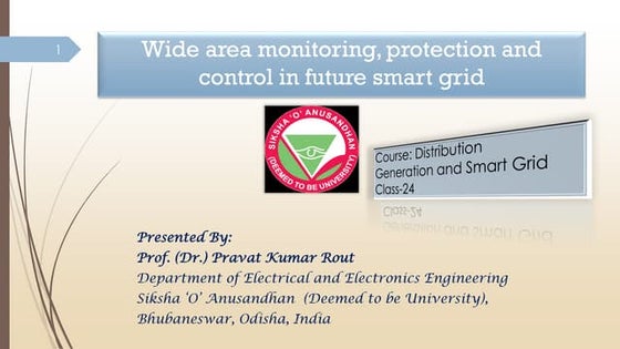 Wide Area Monitoring Systemswams Pptx Operating Systems