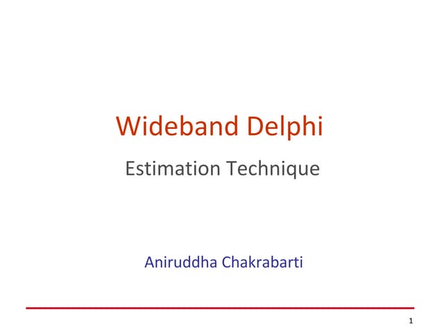 DELPHI METHOD COST ESTIMATION MODELT DELPHI METHOD COST ESTIMATION MODELT