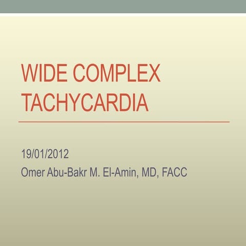 Wide complex tachycardia | PPT