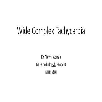 Wide complex tachycardia | PPTX