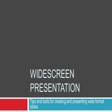 Widescreen presentation | PPTX