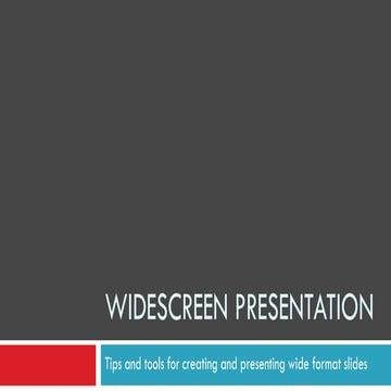 Widescreen presentation | PPT
