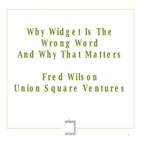 Widget Web Deck | PPT