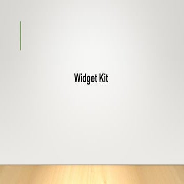 Widget kit | PPT