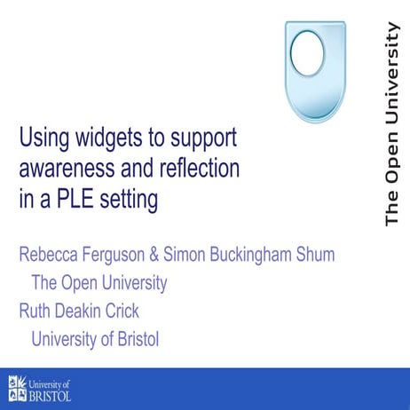 Widgets for Awareness and Reflection | PPT
