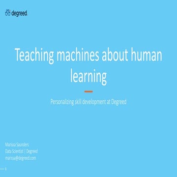 Teaching machines about human learning | PPT