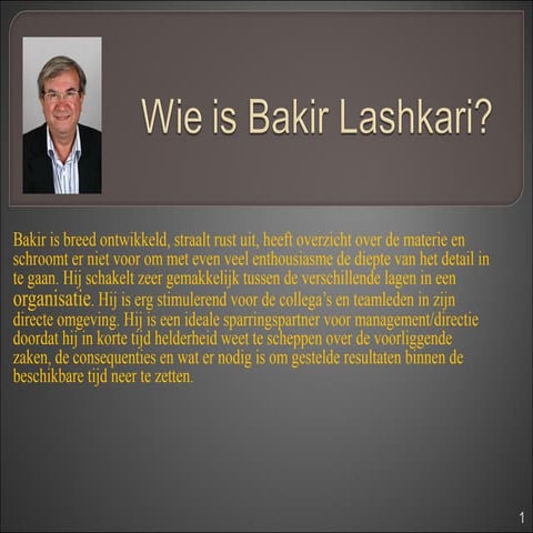 Wie is bakir lashkari (2010) | PPT