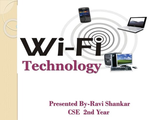 Wi-Fi technology presentation | PPSX | Internet | Computing
