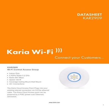 Wi-fi Datasheet Template | PDF