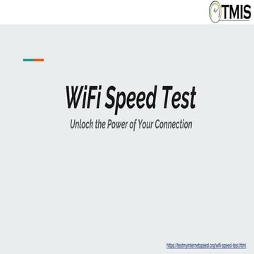 Wifi Speed Test | PPTX