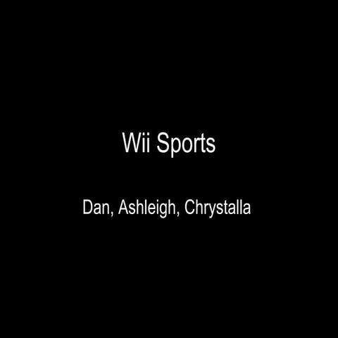 Wii sports powerpoint | PPT | Home Entertainment Systems | Consumer ...