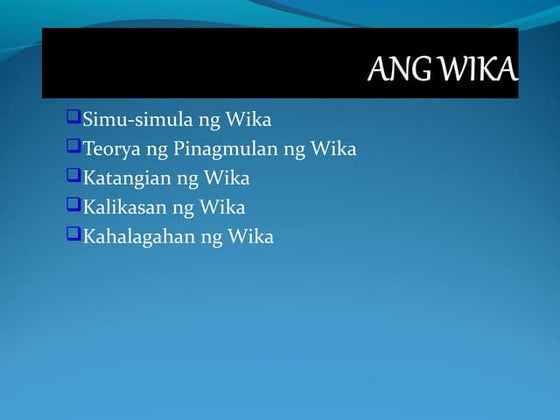 Fil1 aralin 1-katuturan at katangian ng wika | PDF