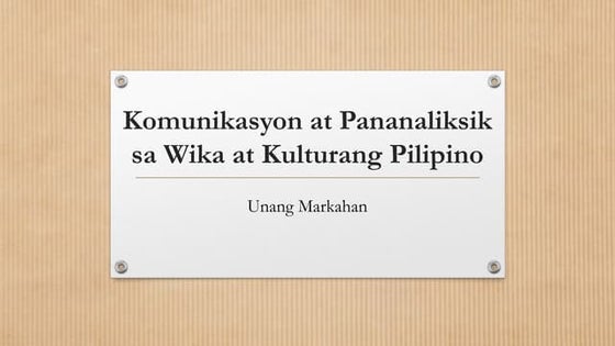 Fil1 aralin 1-katuturan at katangian ng wika | PDF