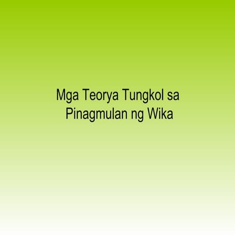Wika origin | PPT