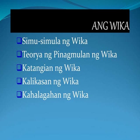 Mga teorya ng pinagmulan ng wika | PPTX