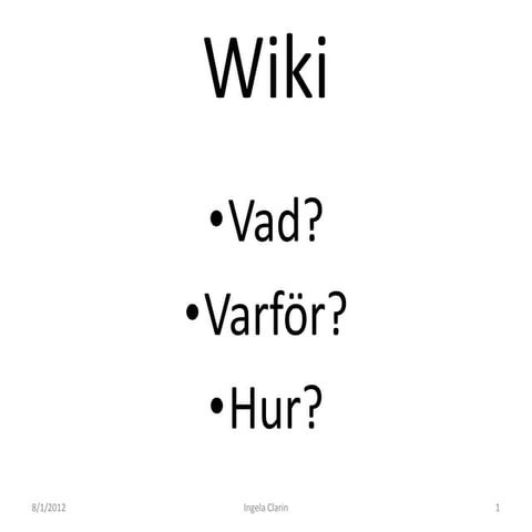 Wikipresentation FL | PPTX