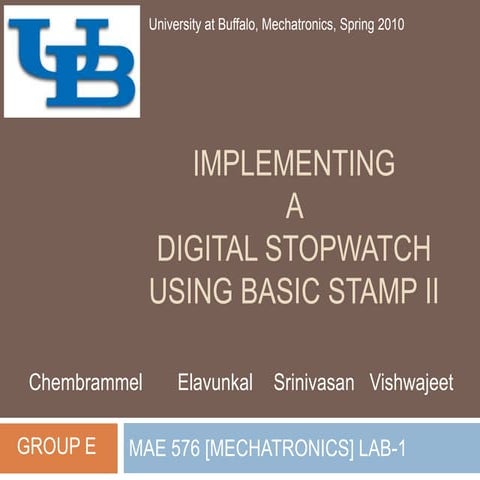 Implementing a Digital Stopwatch Using Basic Stamp2 | PPTX