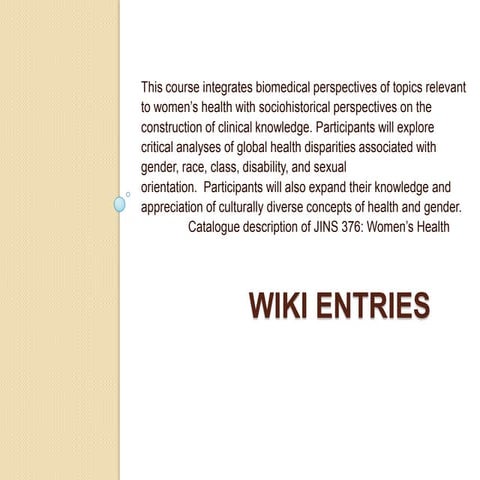 Wiki entries | PPT