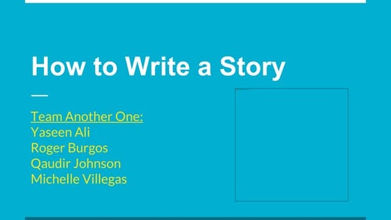 How to write_a_story | PPT