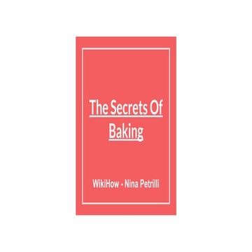 The Secrets of Baking Episode 1 | PPT