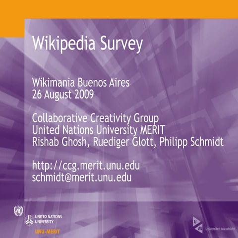 UNU MERIT Wikipedia Survey | PDF